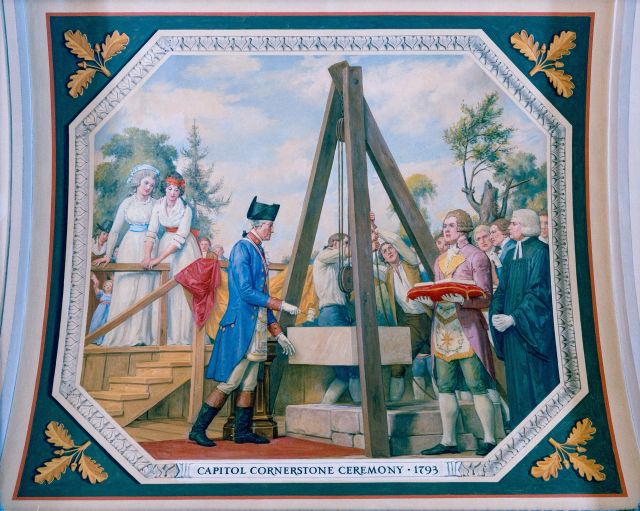 On September 18, 1793, George Washington lays the cornerstone for the ...
